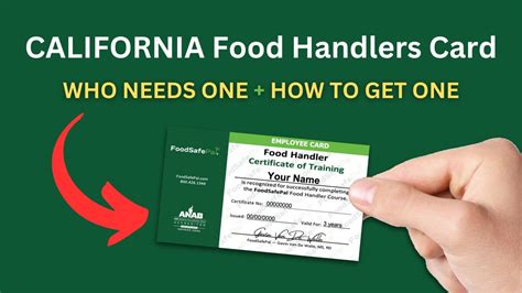 California Food Handler Card Online Training And Test Youtube