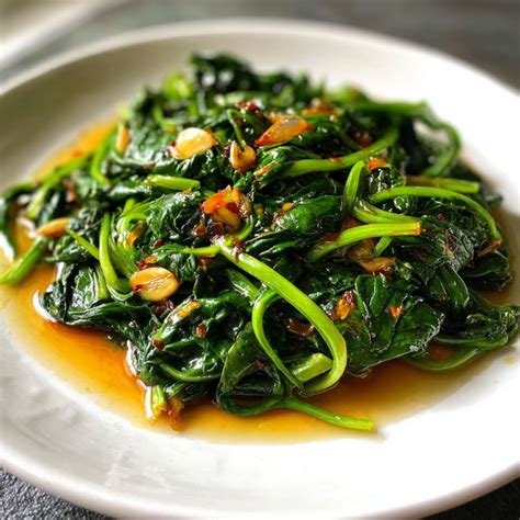 Stir Fried Chinese Spinach With Fermented Tofu A Bold And Savory Classic