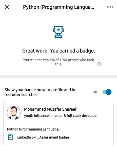 Muzafer Shareef On Linkedin Python Programming Linkedin Assesment