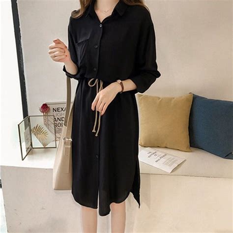 Orchip Womens Oversized Beach Cover Up Button Down Shirt Dress Deep