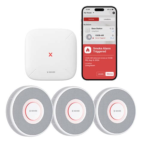 Smart Wireless Interconnected Smoke Detector With Voice Alerts X Sens