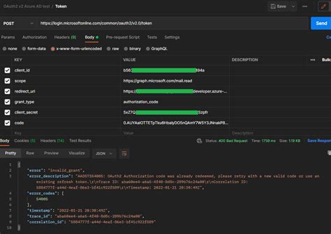Aadsts54005 Oauth2 Authorization Code Was Already Redeemed Please Retry With A New Valid Code