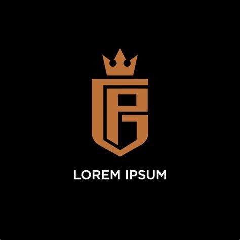 Premium Vector Gp Or Pg Logo Design With Crown