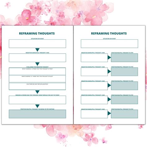 Reframe Negative Thoughts Worksheet