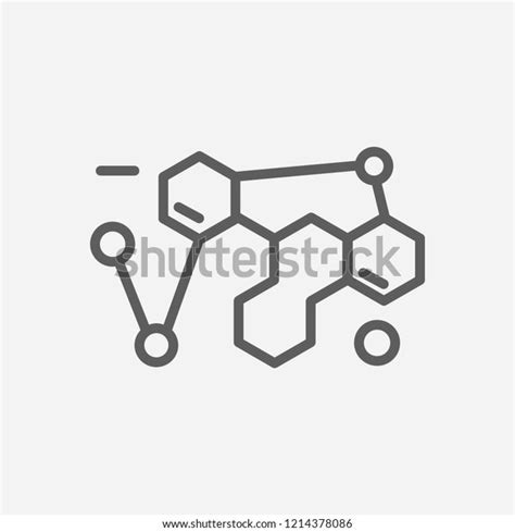 Organic Chemistry Icon Line Symbol Isolated Stock Vector Royalty Free
