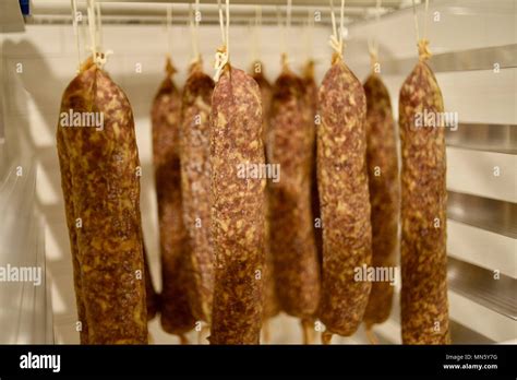Sausage Hanging And Curing House Made Gourmet Cured Heritage Texas