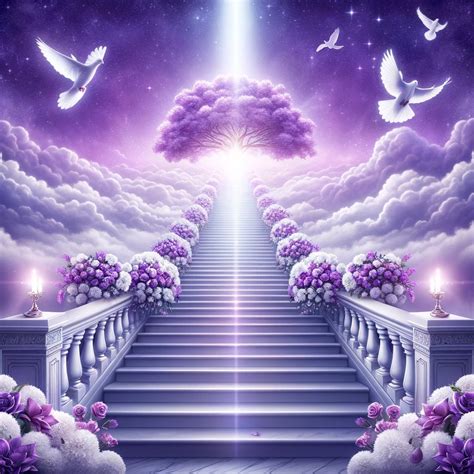 Purple Memorial Background Digital Download Memorial Design Bereavement In Loving Memory Etsy