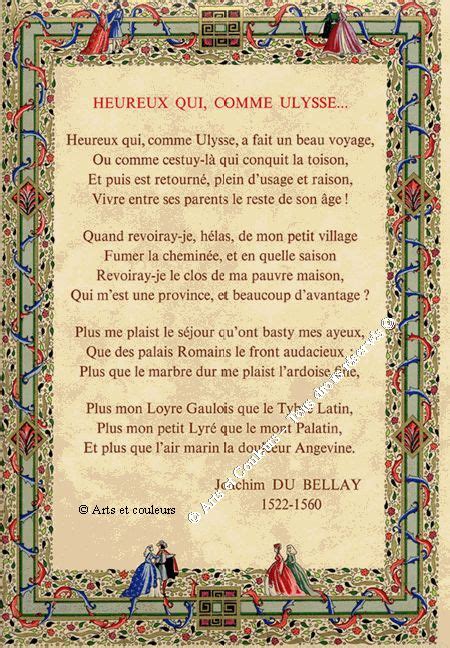 Galerie Jpm Heureux Qui Comme Ulysse Poème Enluminé De Joachim Du