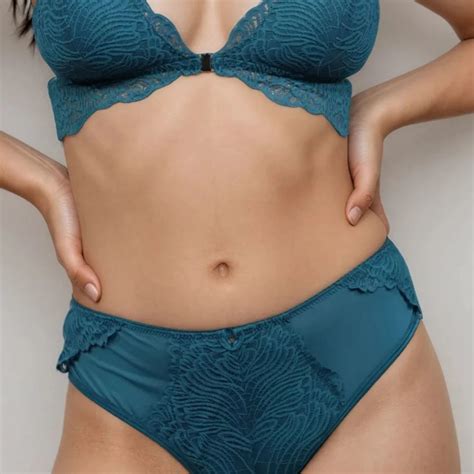 Opaline Whisper Blue Lace Brief Panty