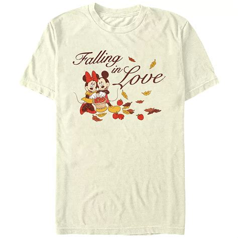 Disneys Mickey Mouse And Minnie Falling In Love Mens Graphic Tee