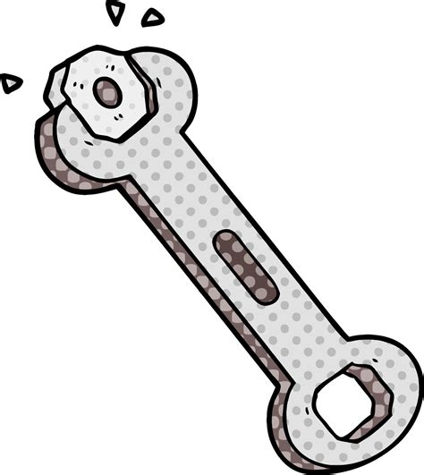 Cartoon Spanner Turning Nut 12402380 Vector Art At Vecteezy