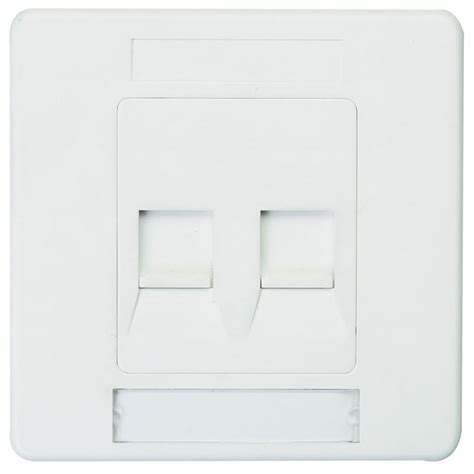 British Shuttered Angled Faceplate 2 Port Faceplate Latitude