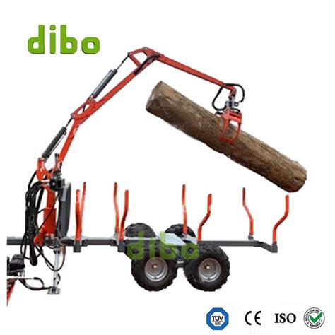China Small Log Crane With Forestry Trailer 3 4 Meter Crane With 1 5 Ton Trailer Suppliers