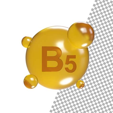 Premium Psd Vitamin B5 3d Render Icon