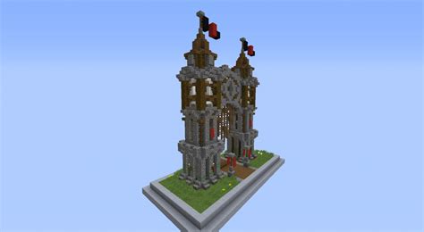 Medieval Rustic Gate Schematic Minecraft Map