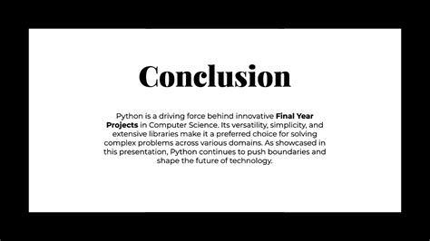 Ppt Python Powered Innovations Showcasing Final Year Projects In