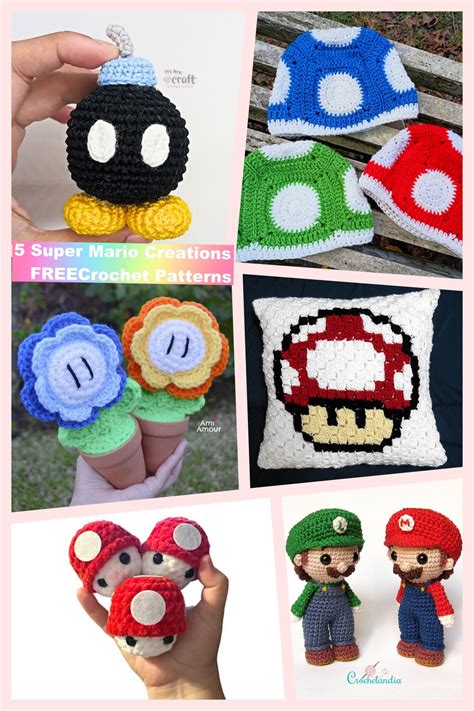6 Super Mario Creations Crochet Patterns Free