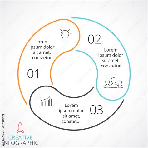 Vector Circle Arrows Infographic Cycle Diagram Linear Graph Presentation Chart Business