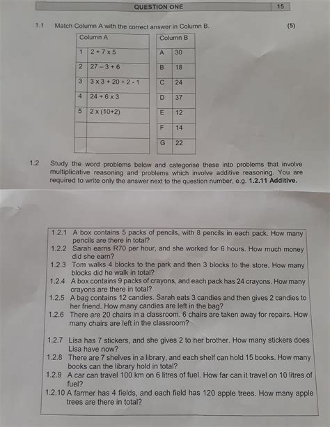 solved 1 1 match column a with the correct answer in column