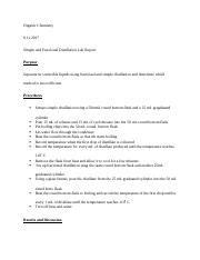 Simple And Fractional Distillation Lab Docx Organic Chemistry Simple And Fractional