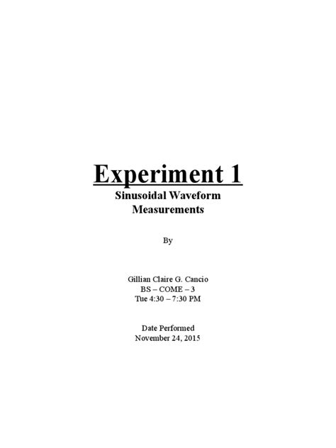 Pdf Sinusoidal Waveform Measurements Dokumentips
