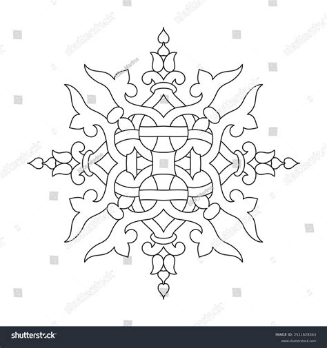 Decorative Element Vector Illustration Snowflake Shape Stock Vector Royalty Free 2511628343