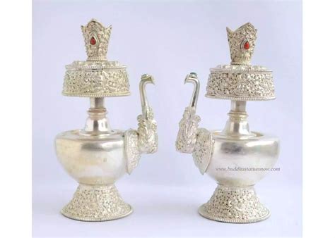 Tibetan Bhumpa Set 9 Oxidized Copper Silver Plated