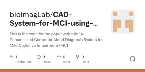 github bioimaglab cad system for mci using mri this is the code for the paper with title a