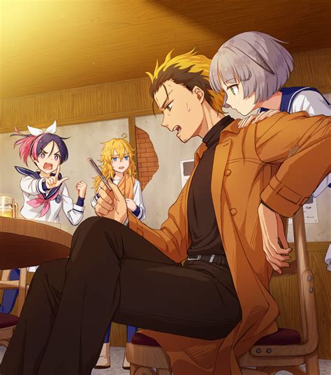 Jougamine Aki Indou Yukine Kashiwagi Sara And Yashiro Scum Of The
