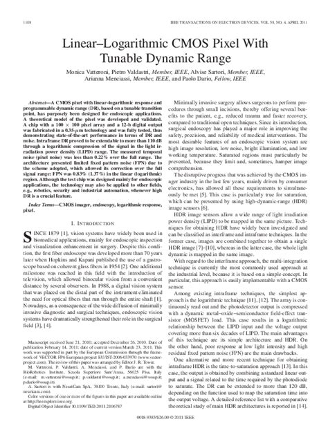 Pdf Linearlogarithmic Cmos Pixel With Tunable Dynamic Range