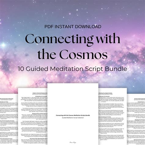 Connecting With The Cosmos Guided Meditation Scripts For Personal Or