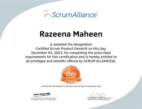 Razeena Maheen On Linkedin Cspo Agile Productmanagement