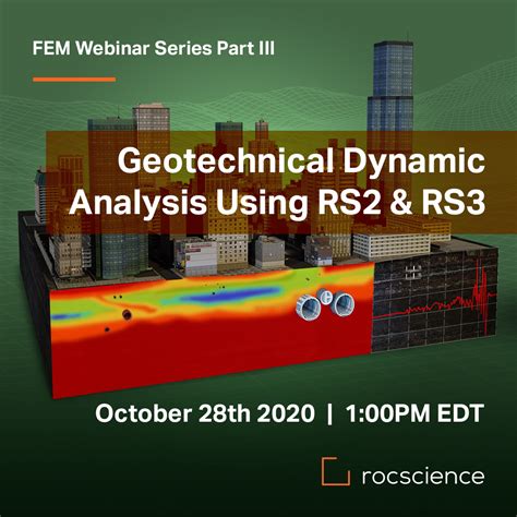 rocscience fem webinar series part iii geotechnical dynamic analysis