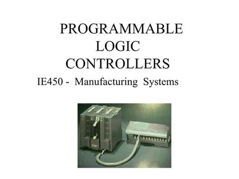 Plc Programmable Logic Controller Pptx