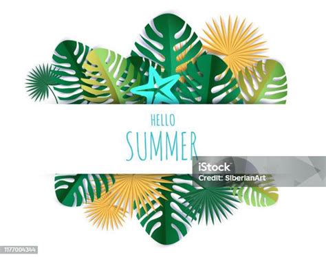 안녕하세요 여름 카드 손 레터링 타이포그래피 벡터 종이 컷 일러스트 0명에 대한 스톡 벡터 아트 및 기타 이미지 0명 3차원 형태 계절 Istock