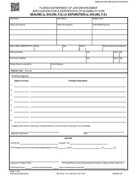 Fillable Online Fdle Application For Certificate Of Eligibility For
