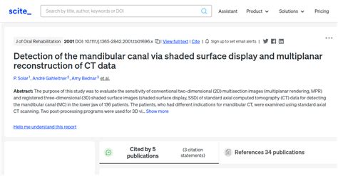 Detection Of The Mandibular Canal Via Shaded Surface Display And
