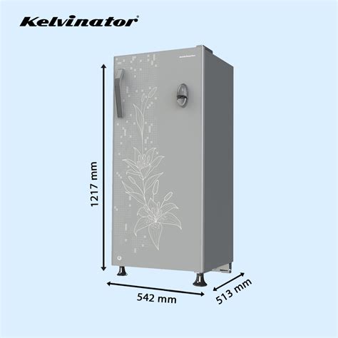Kelvinator 190 Litres Single Door Refrigerator Silver Grey Krd A210sgg