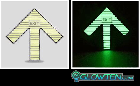 Glow In The Dark Large Arrow Floor Exit Sign New Products