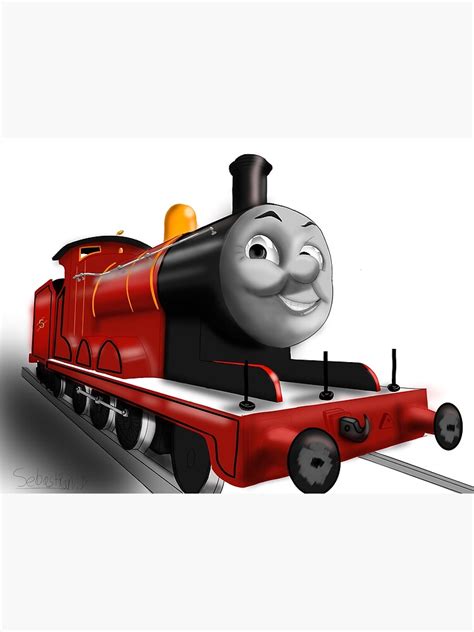 James The Red Engine Poster For Sale By Blueskiez420 Redbubble