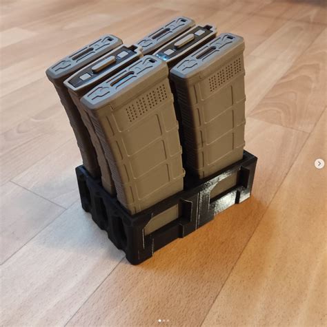 🔫 Magazine Holder Designed For Ar 15 Magazines 1 20 Slots・ Stl