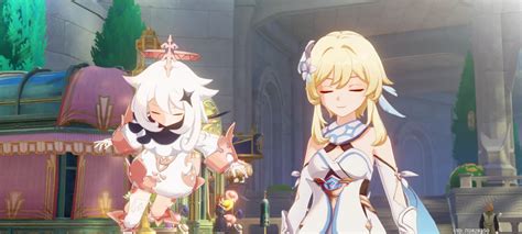 Lumine Paimon Genshin Impact Hoyolab