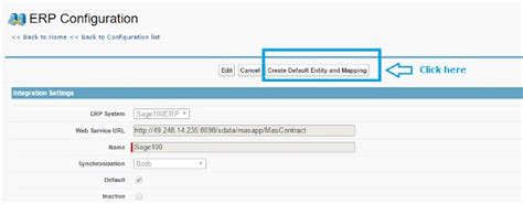 Creation Of Default Entities And Mappings Using Gumu™ Sage 100 Erp