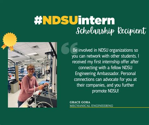 Scholarship Recipient Ndsuintern Spotlight Grace Gora Career And Advising Center North