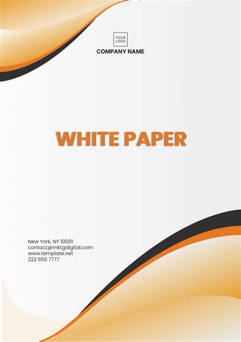 Free White Paper Templates White Paper Word Document Template Get