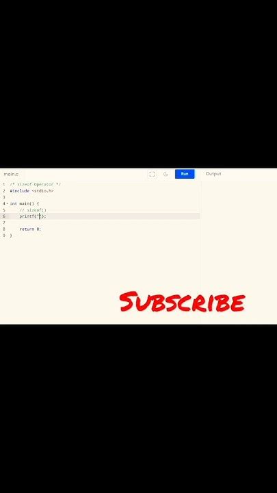 Sizeof Operator In C Programming Full Concept With Example Program Youtube