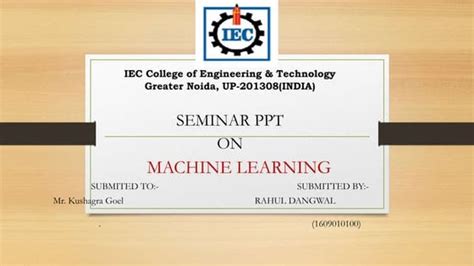 Machine Learning Ppt Pptx