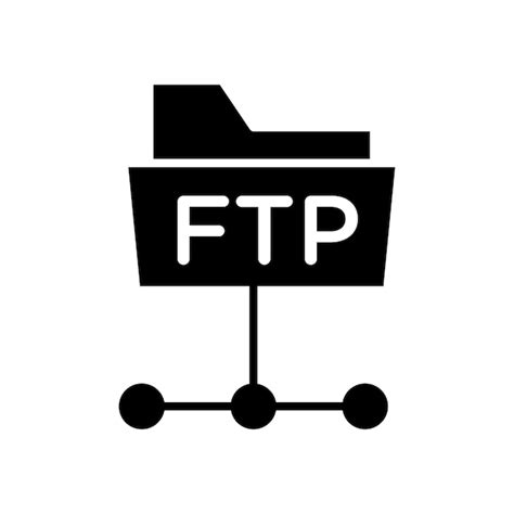 Ftp Icon Set Ftp Server Web Connection Vector Symbol Ftp Communication Protocol Sign Sftp Secure