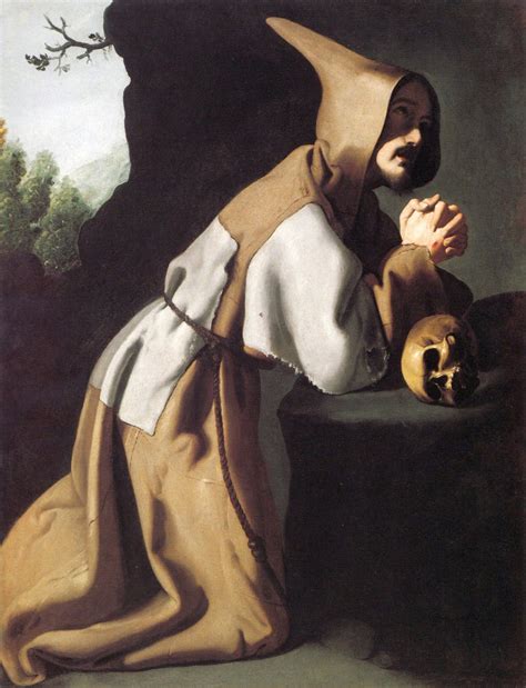 Saint Francis In Meditation2 By Francisco De Zurbaran Art Reproduction