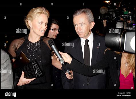 Charlize Theron And Bernard Arnault Paris Fashion Week Christian Dior